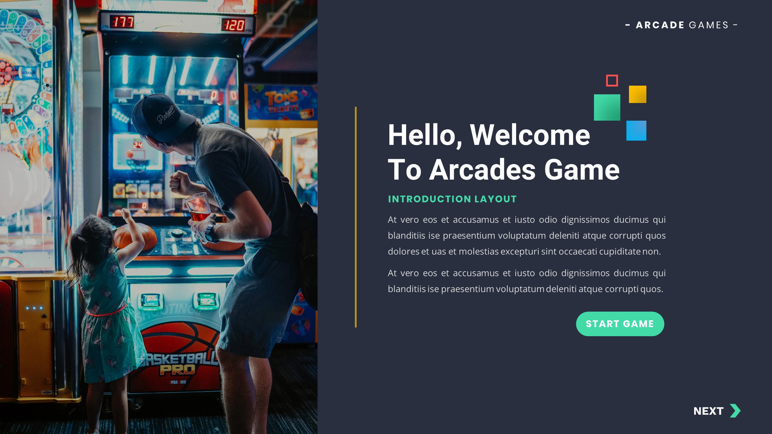 Arcades - Arcade Games PowerPoint Template, Presentation Templates