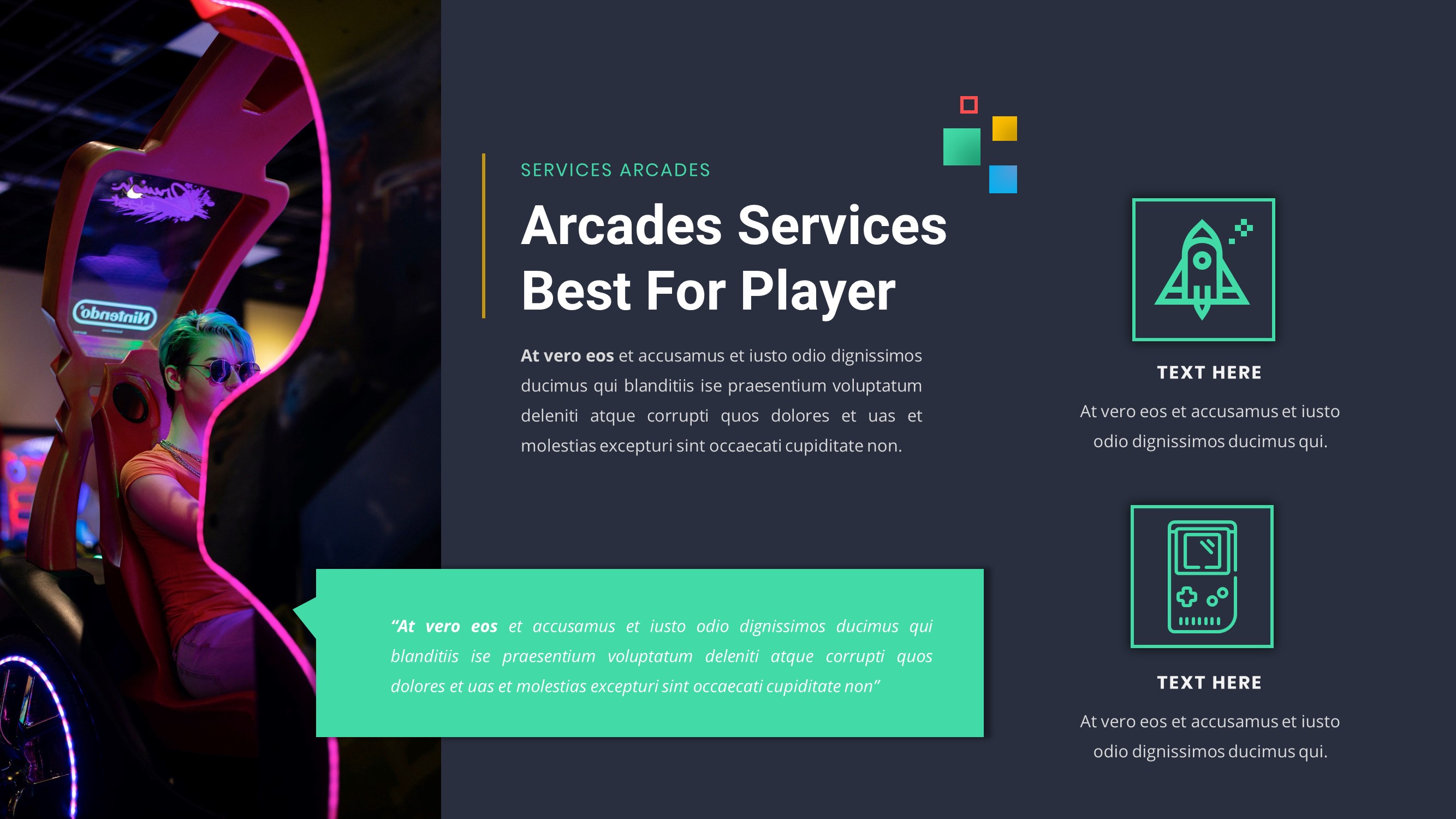 Arcades - Arcade Games PowerPoint Template, Presentation Templates