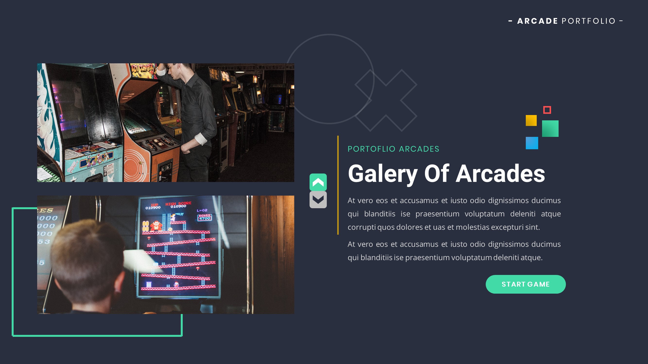 Arcades - Arcade Games PowerPoint Template, Presentation Templates