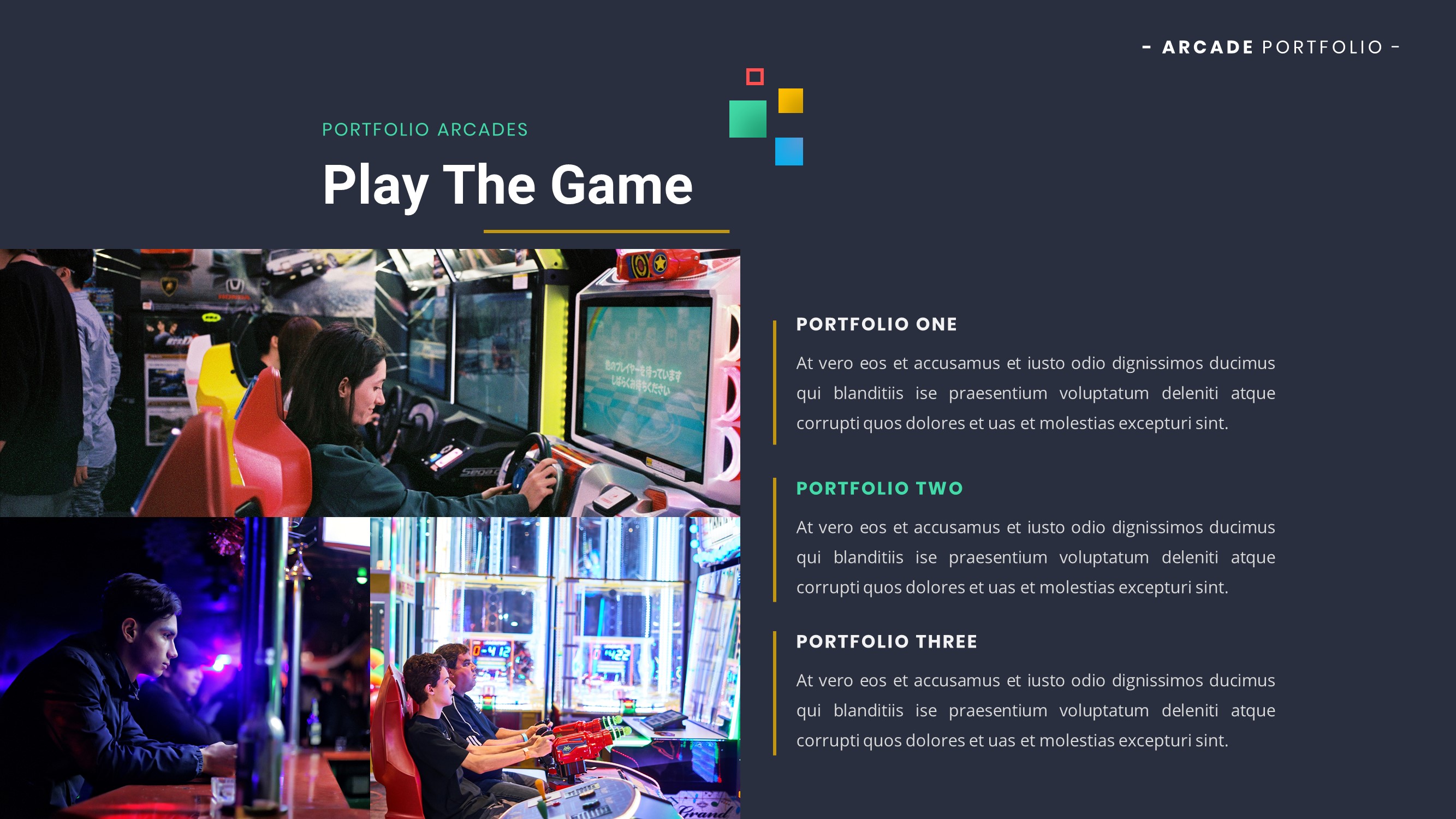 Arcades - Arcade Games PowerPoint Template, Presentation Templates