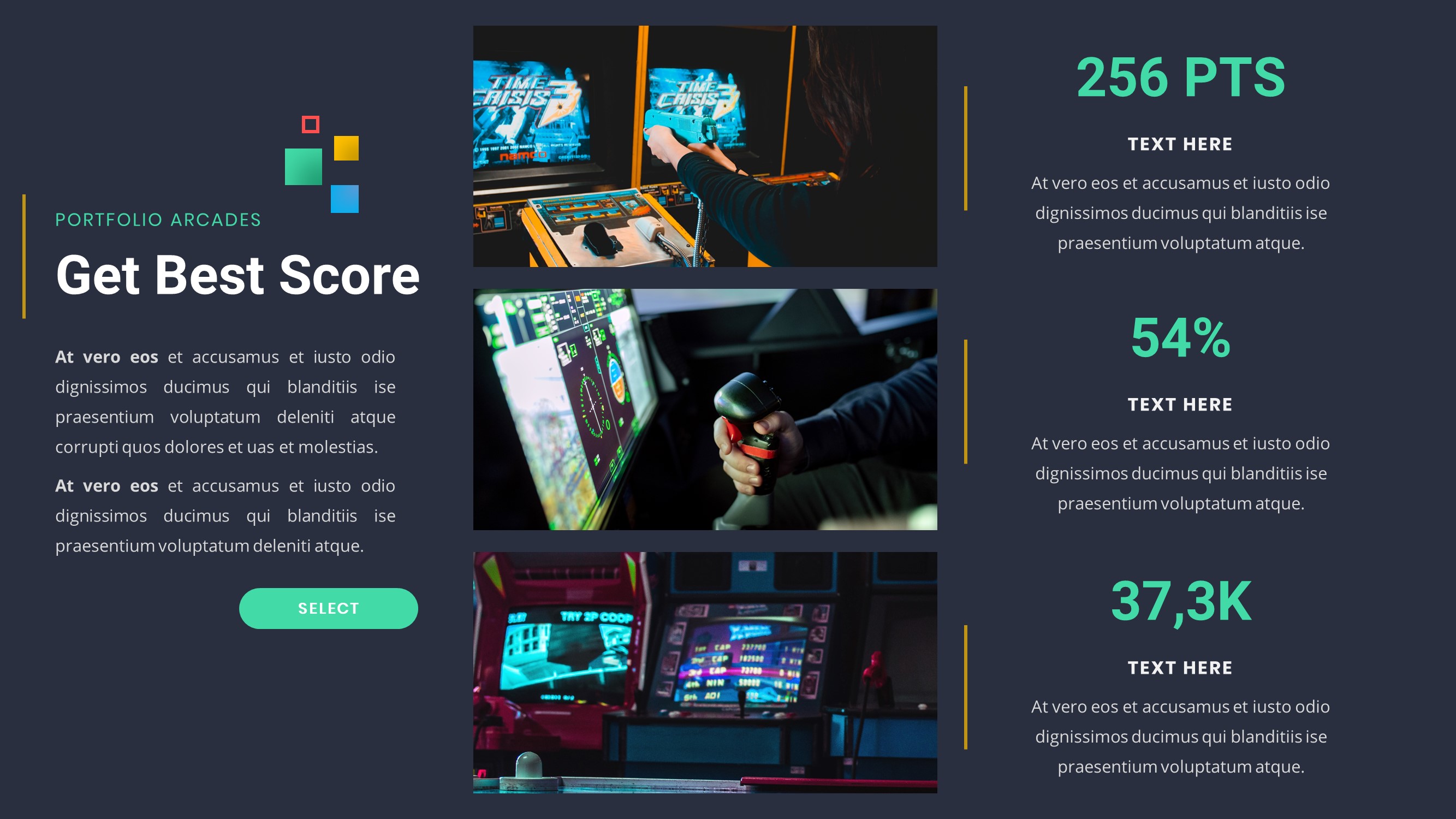 Arcades - Arcade Games PowerPoint Template, Presentation Templates