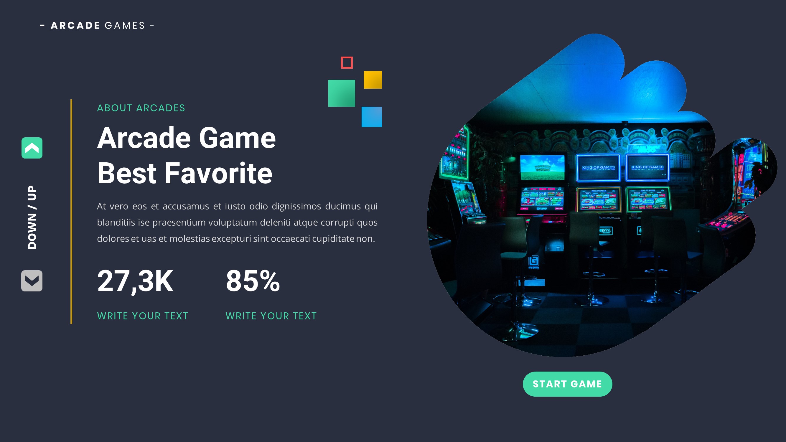 Arcades - Arcade Games Googleslide Template, Presentation Templates