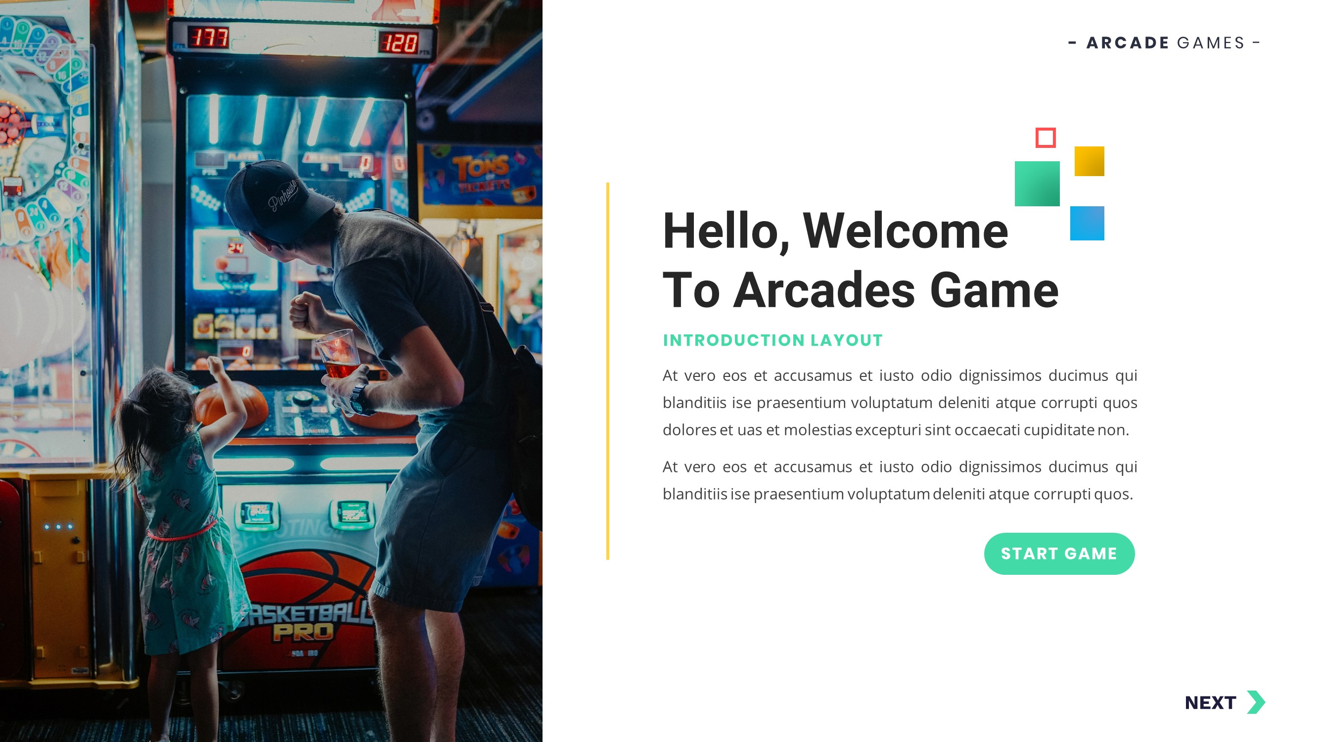 Arcades - Arcade Games Googleslide Template, Presentation Templates