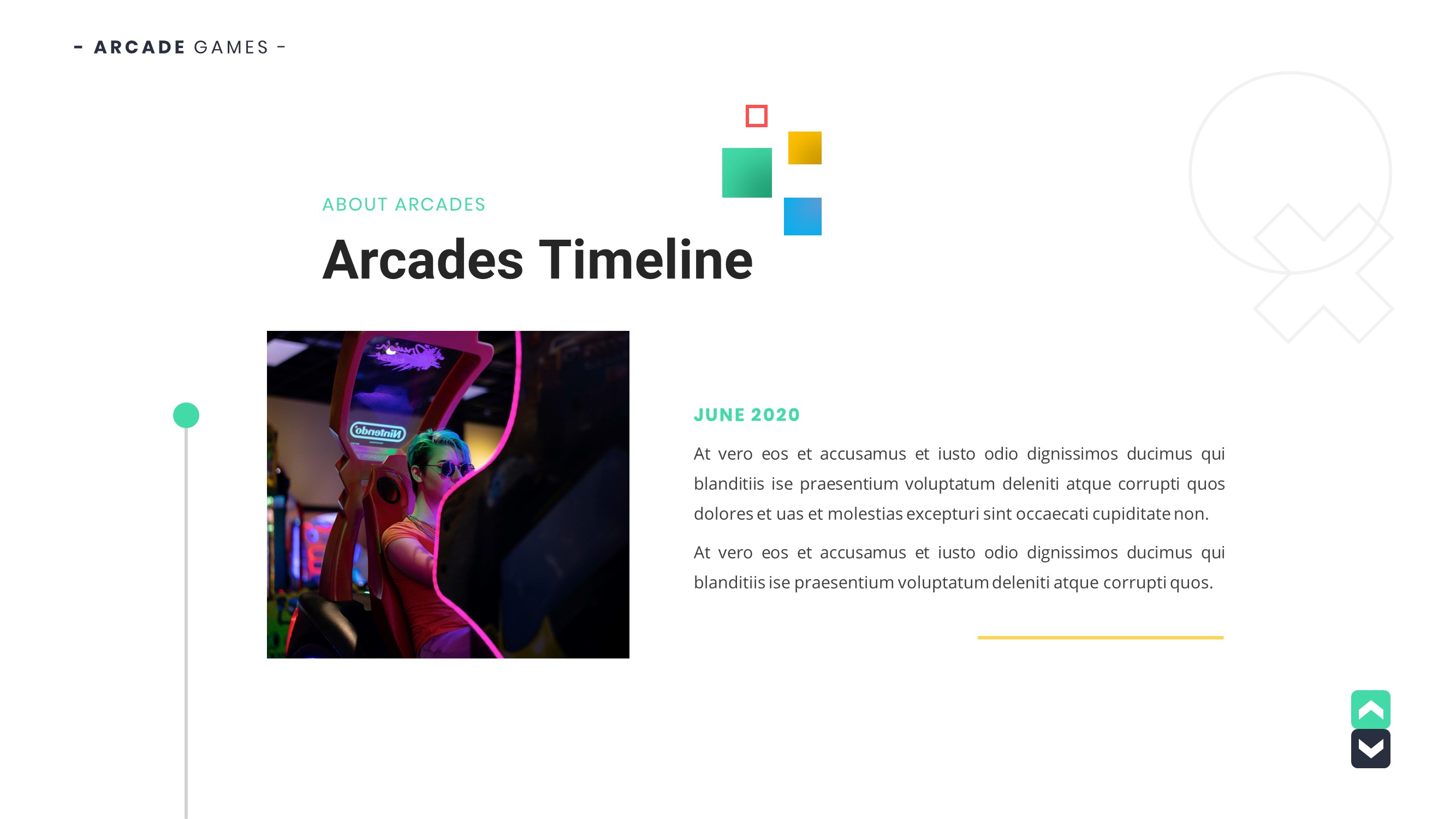 Arcades - Arcade Games Googleslide Template, Presentation Templates