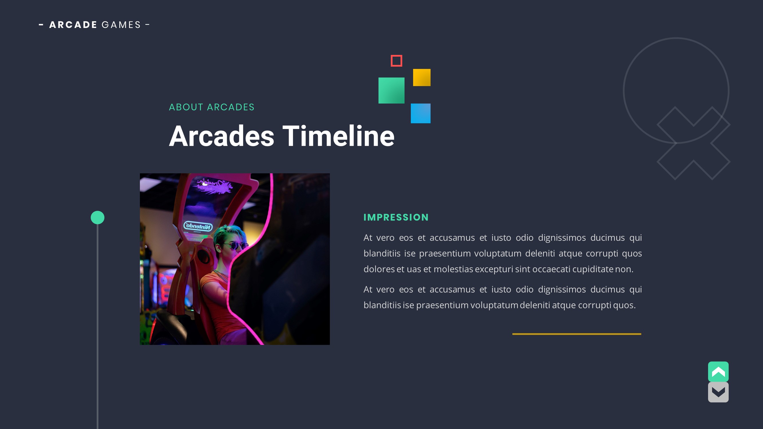 Arcades - Arcade Games Googleslide Template, Presentation Templates