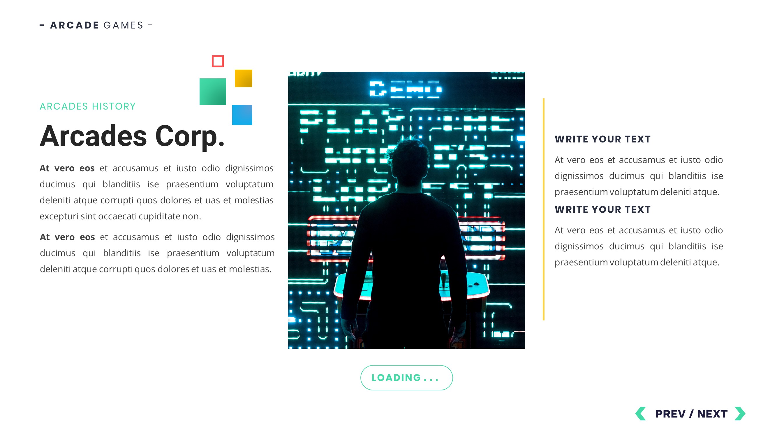 Arcades - Arcade Games Googleslide Template, Presentation Templates
