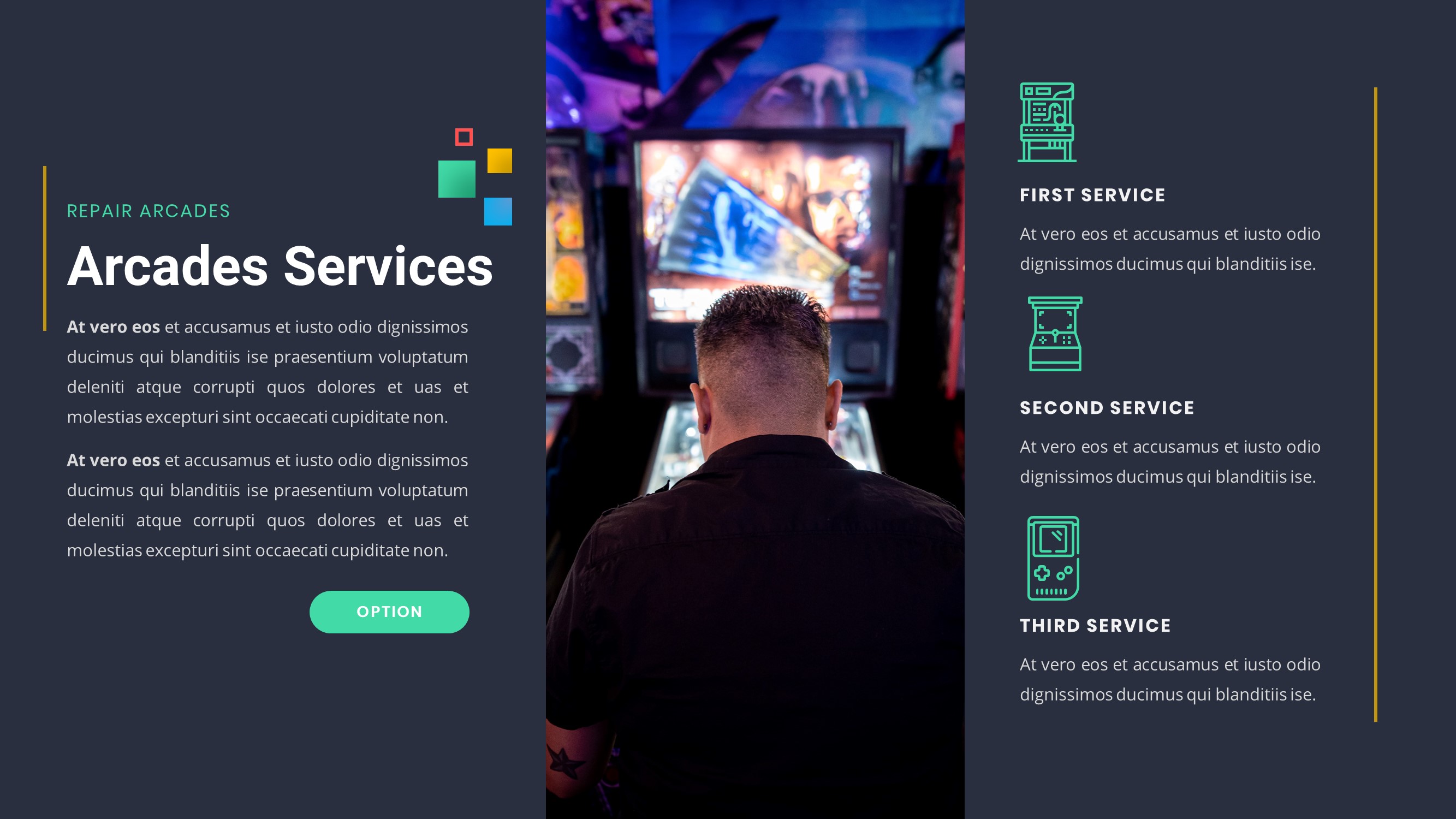 Arcades - Arcade Games Googleslide Template, Presentation Templates