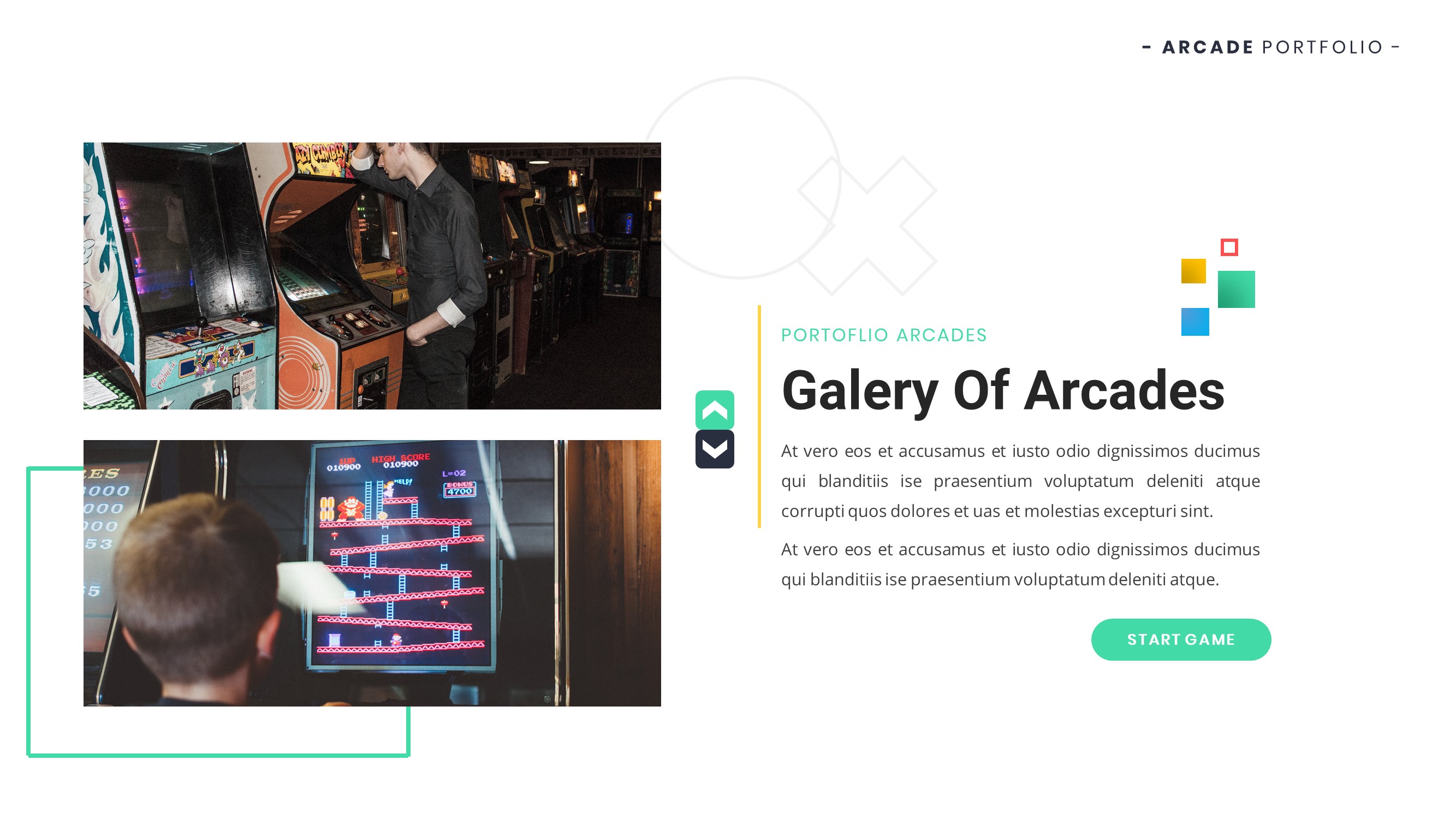 Arcades - Arcade Games Googleslide Template, Presentation Templates