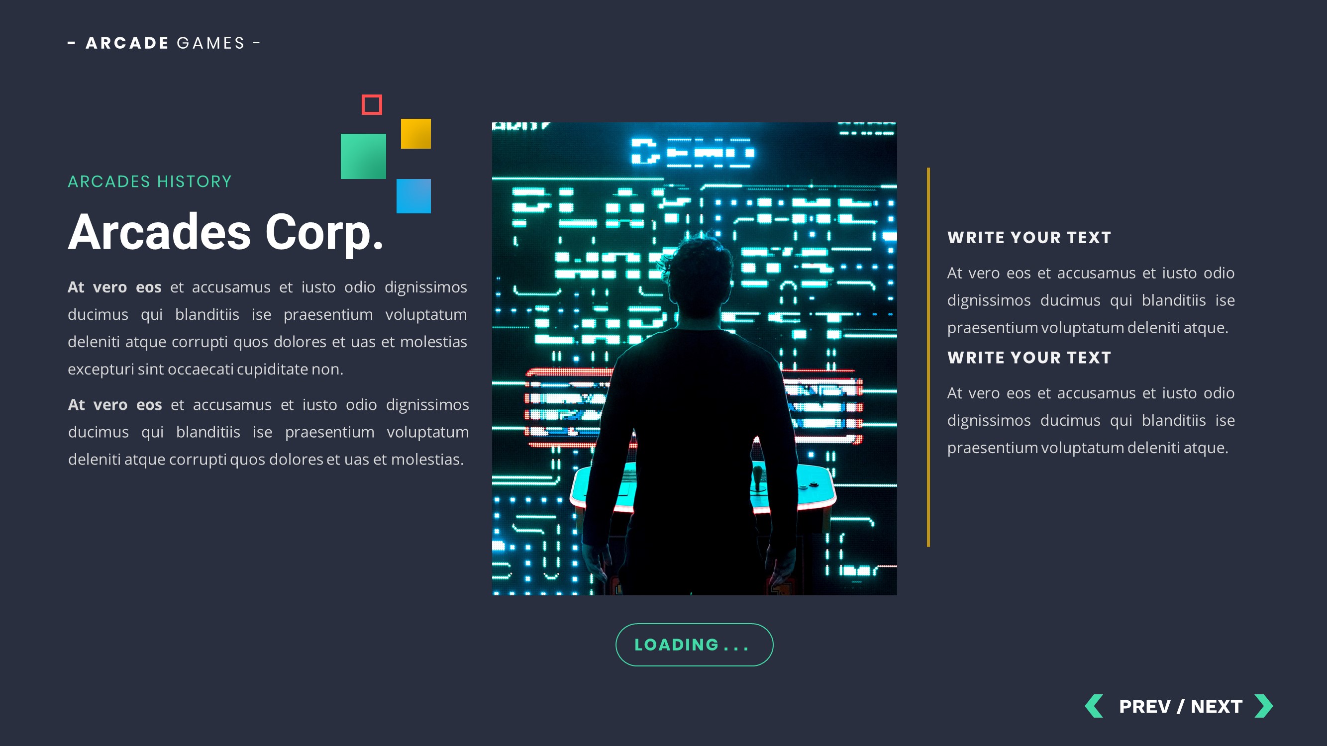 Arcades - Arcade Games Googleslide Template, Presentation Templates