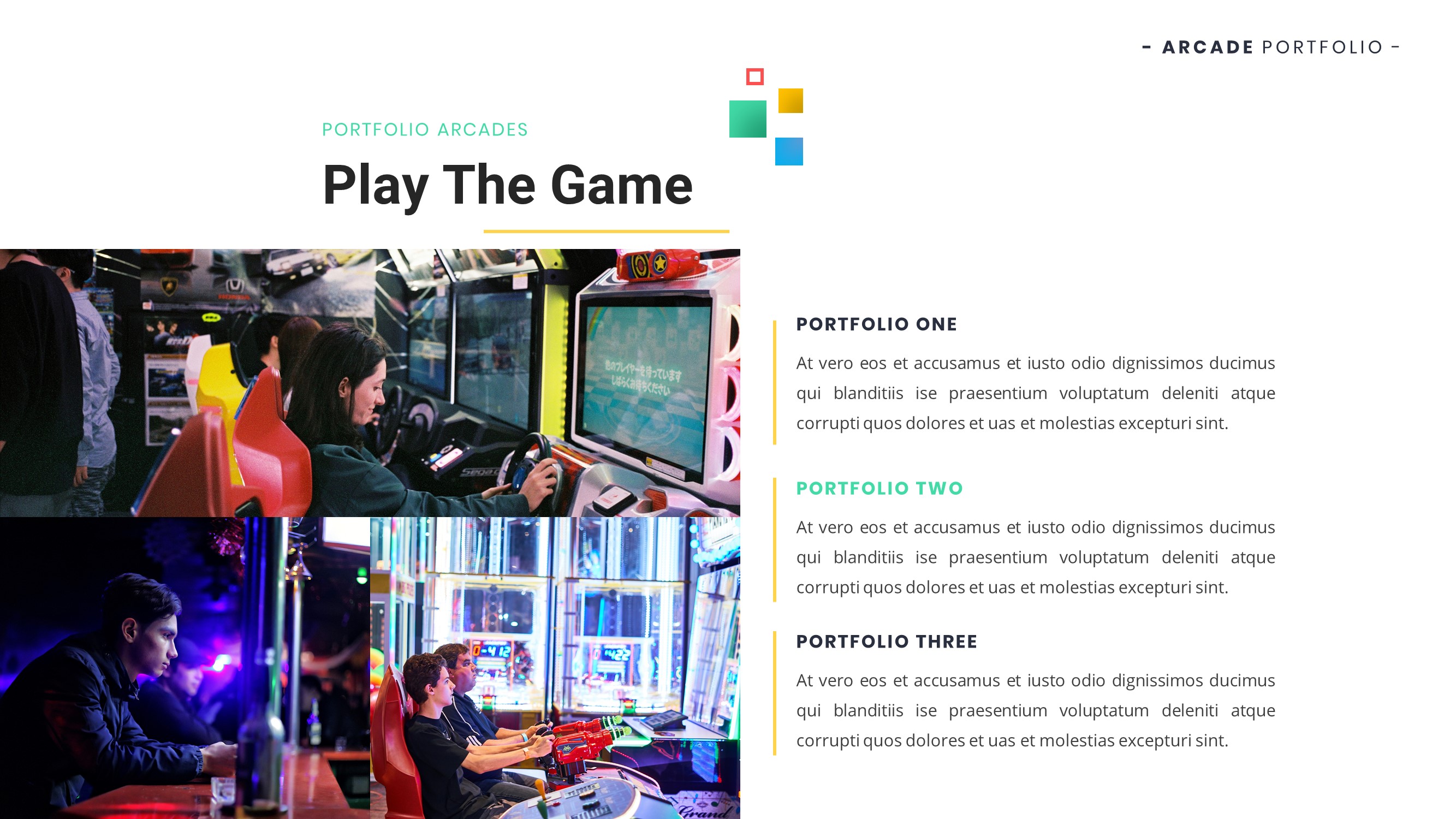 Arcades - Arcade Games Googleslide Template, Presentation Templates
