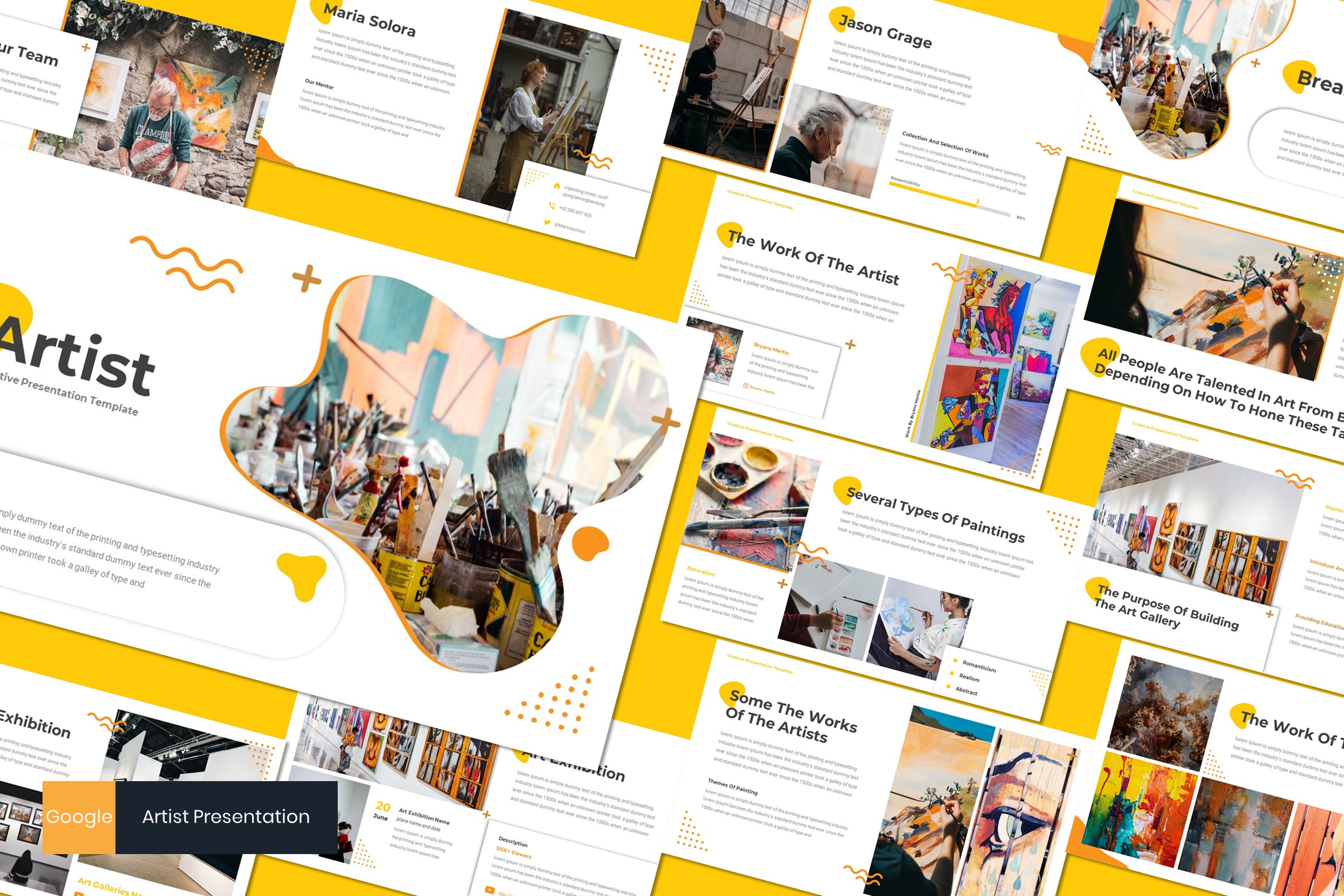 Artist - Google Slides Template, Presentation Templates | GraphicRiver