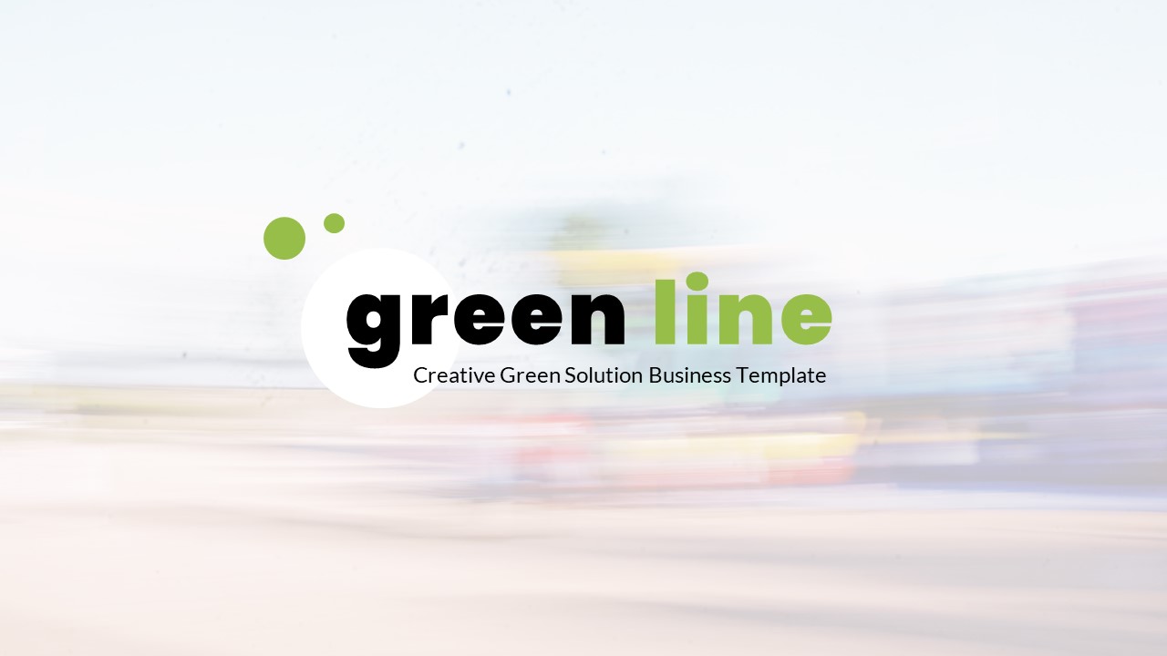 Green Line - Creative Business PowerPoint Template, Presentation Templates