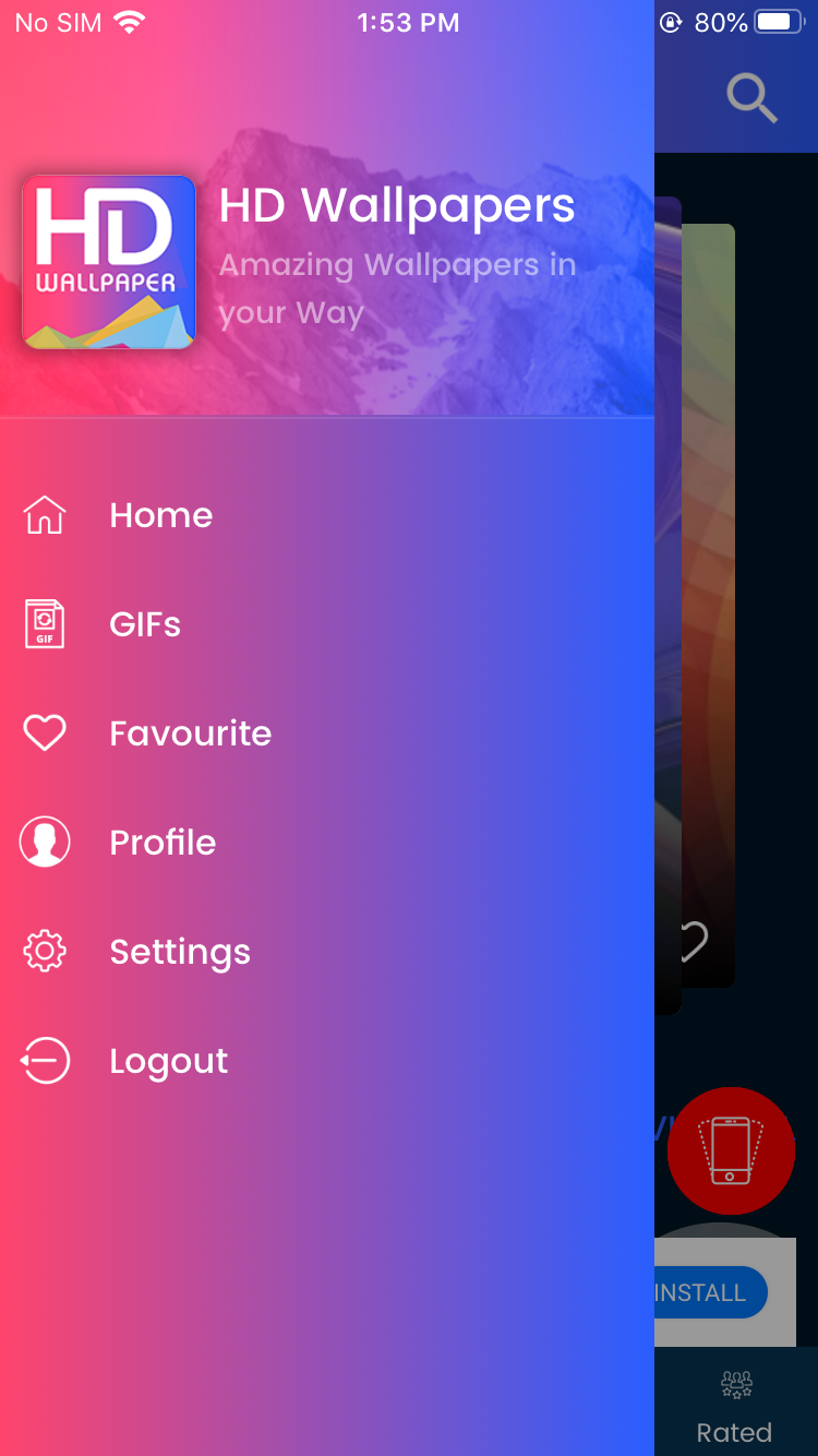 iOS Wallpapers App (HD, Full HD, 4K, Ultra HD Wallpapers) by viaviwebtech