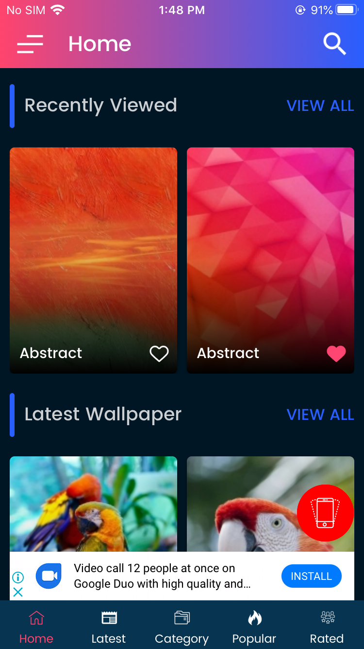 iOS Wallpapers App (HD, Full HD, 4K, Ultra HD Wallpapers) by viaviwebtech