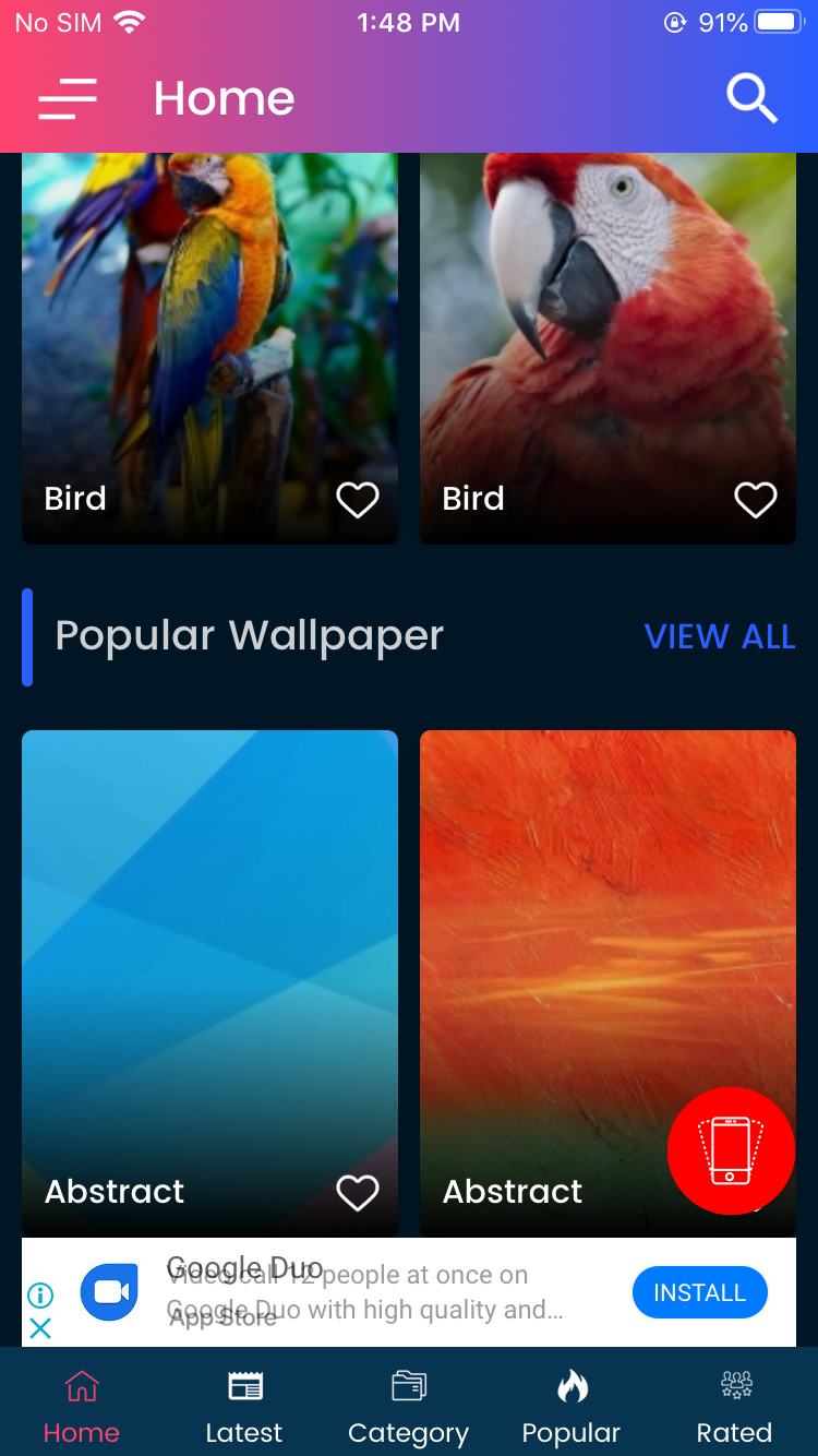 iOS Wallpapers App (HD, Full HD, 4K, Ultra HD Wallpapers) by viaviwebtech