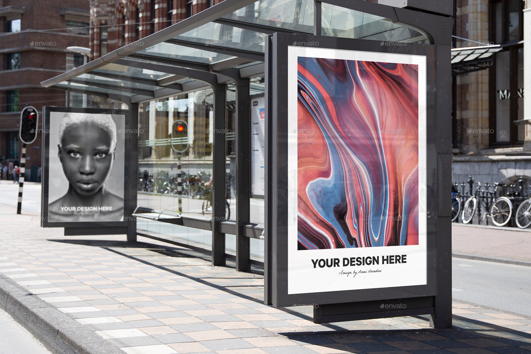 City Bus Stop Poster Mockup, Graphics | GraphicRiver