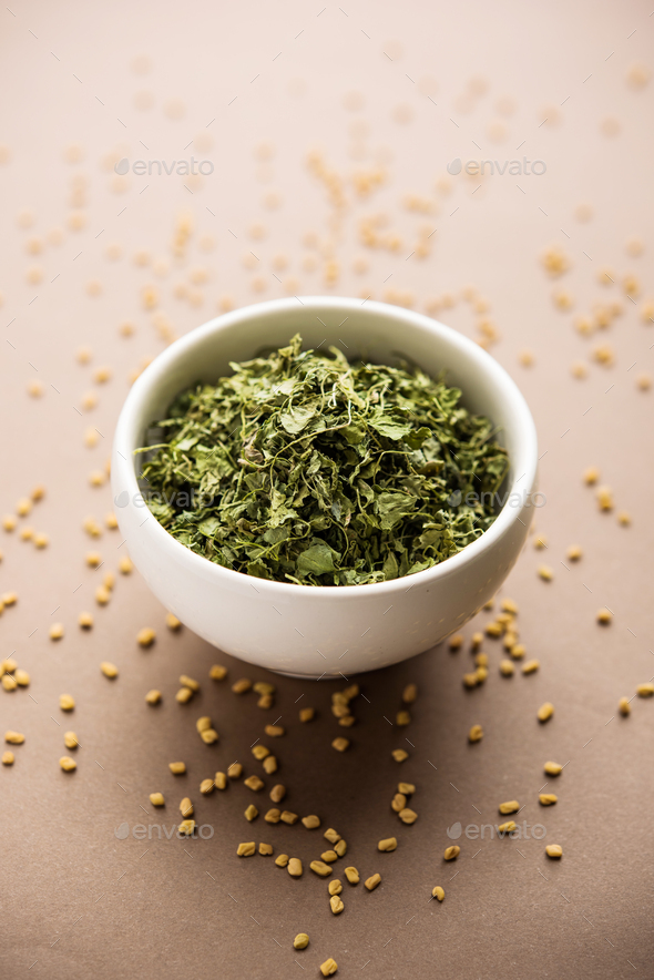 Kasoori methi or Dried fenugreek Leaves Stock Photo by stockimagefactory