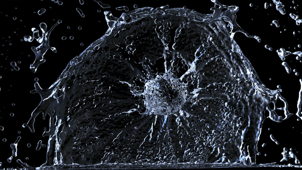 Liquid Splash 02 Slow Motion With Matte Channel, Motion Graphics ...