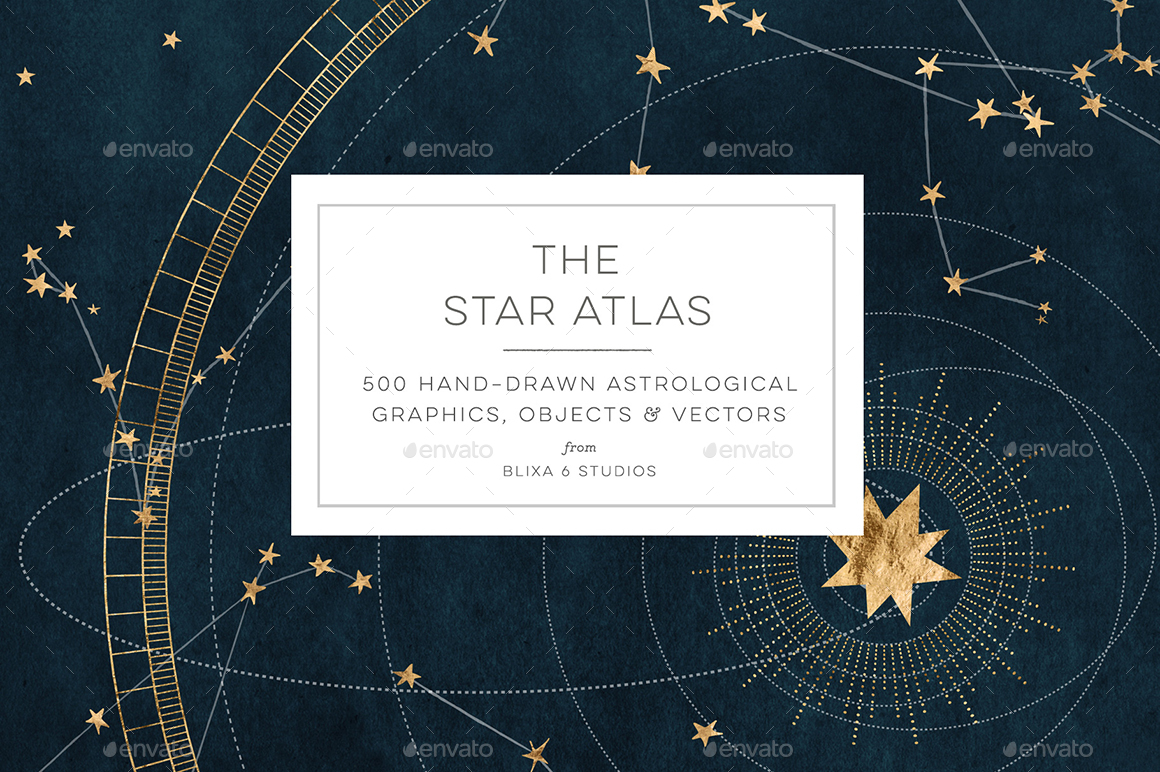 The Star Atlas: Hand Drawn Astrological Graphics & Vectors by 83MUNKIS
