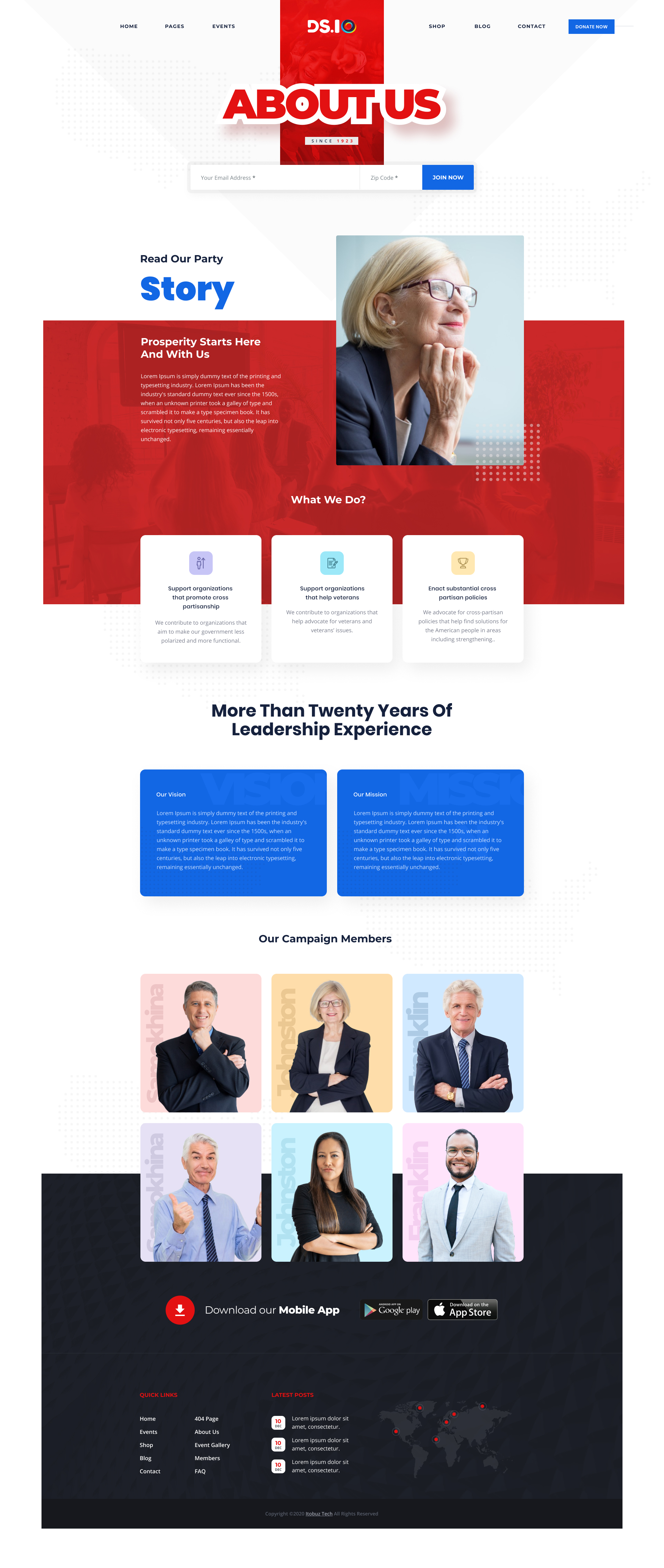 Electioneer-A political campaign and Event Figma Template by WordPress ...