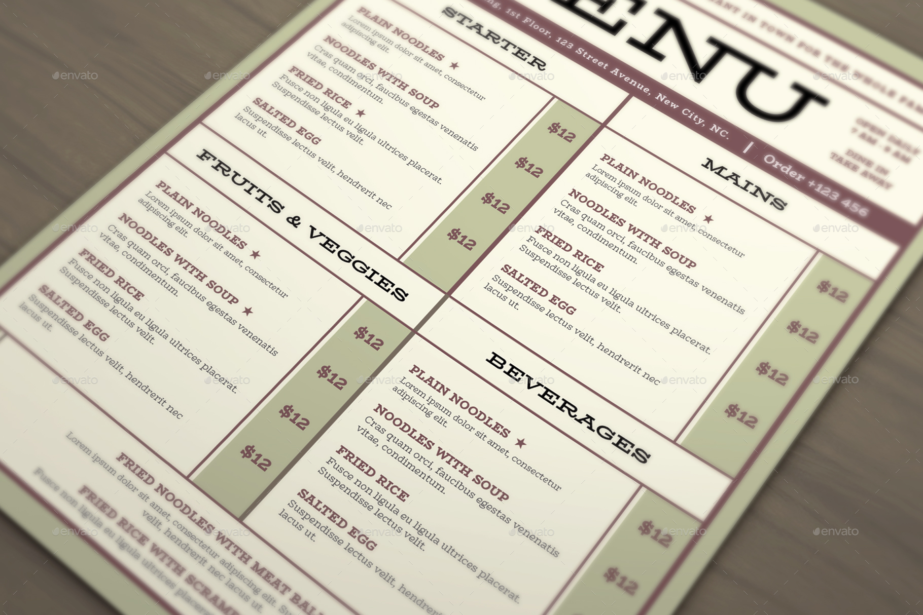 Classic Menu Template by me55enjah | GraphicRiver