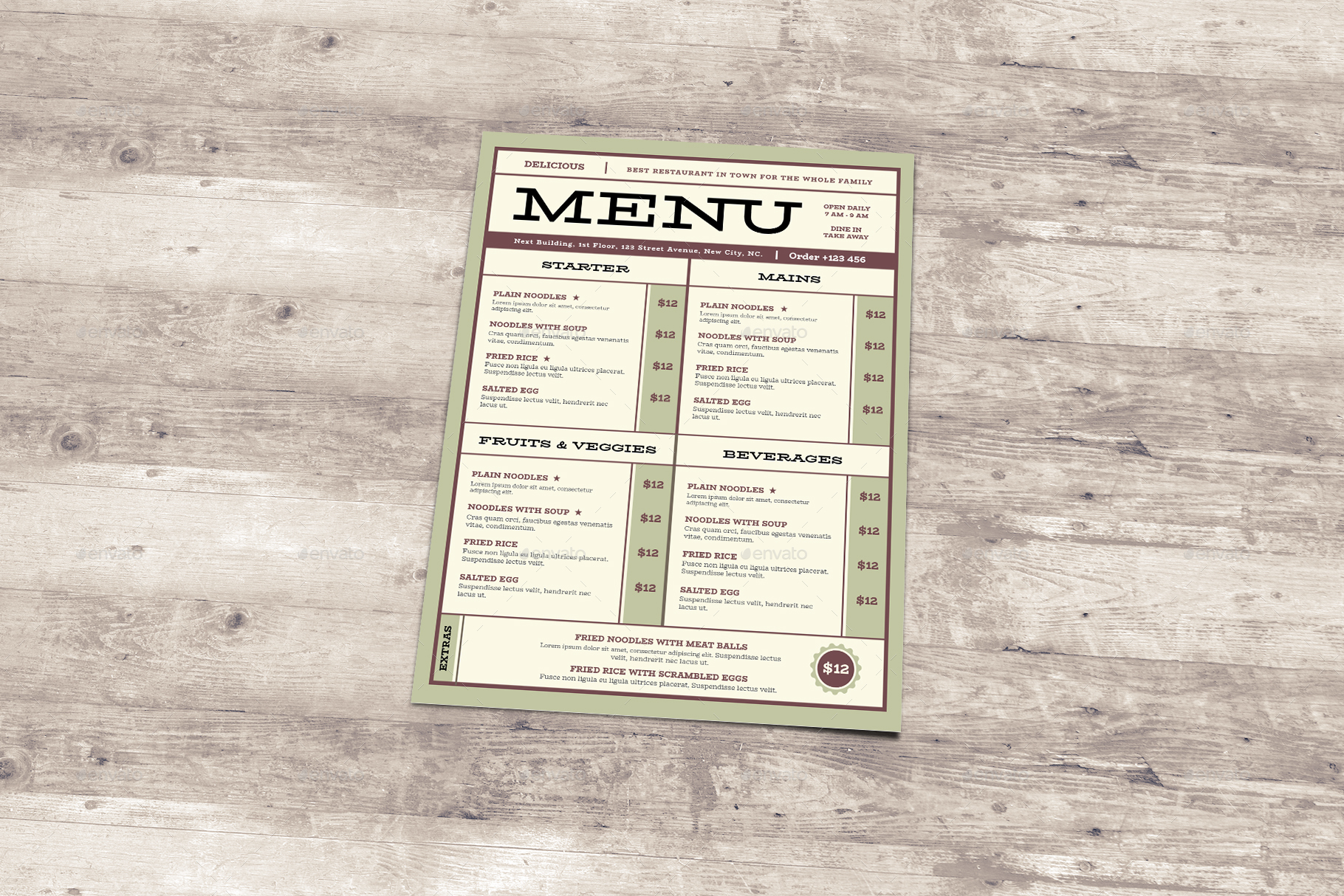 Classic Menu Template by me55enjah | GraphicRiver