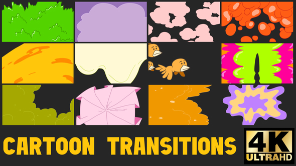 Cartoon Transitions, Motion Graphics | VideoHive