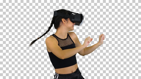 Girl playing virtual reality dancing game Experienced dancer, Stock Footage