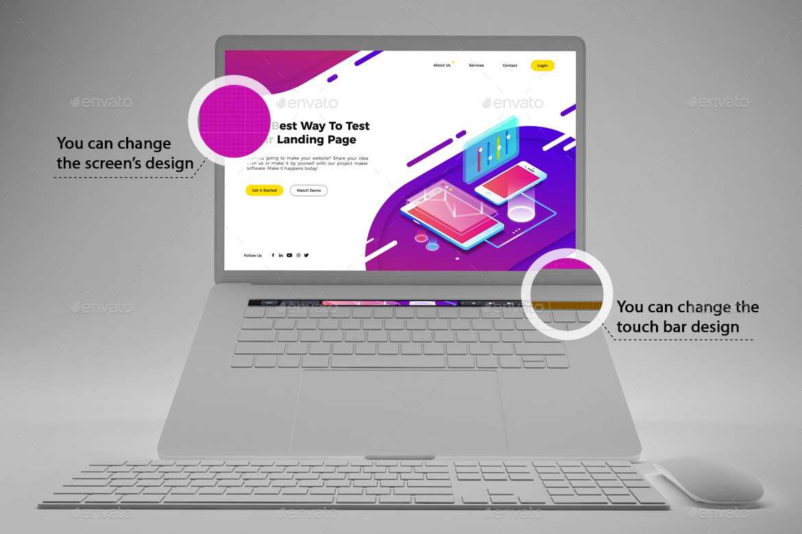 Clean Laptop Pro Mockup V.3, Graphics | GraphicRiver
