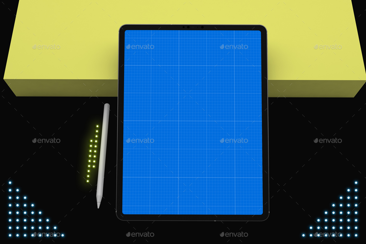 Neon Tablet Pro V.2 Mockup, Graphics | GraphicRiver