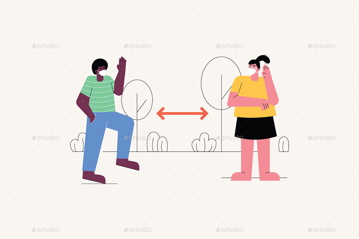 New Normal Activity Graphics Illustration Set, Vectors | GraphicRiver