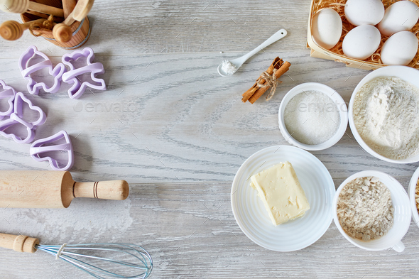 Homemade production of fresh healthy cookies from natural ingredients ...