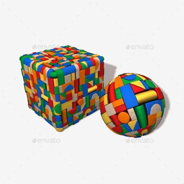 Toy Wooden Blocks Seamless Texture by Lucky_Fingers | 3DOcean