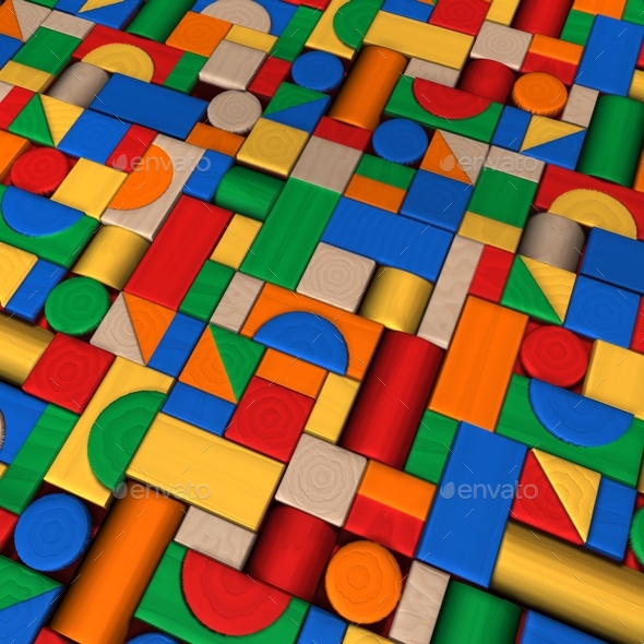 Toy Wooden Blocks Seamless Texture by Lucky_Fingers | 3DOcean