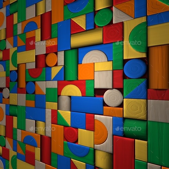 Toy Wooden Blocks Seamless Texture by Lucky_Fingers | 3DOcean