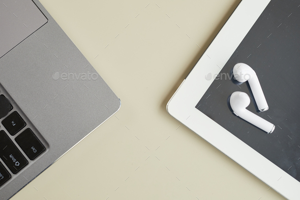 Minimal Tech Flat Lay Stock Photo by seventyfourimages | PhotoDune