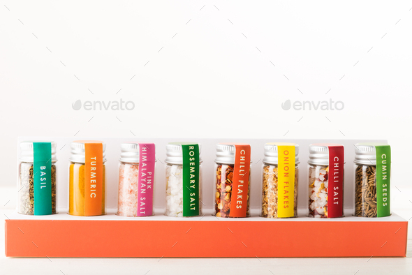 Spices Set in Mini Bottles Stock Photo by Manuta | PhotoDune