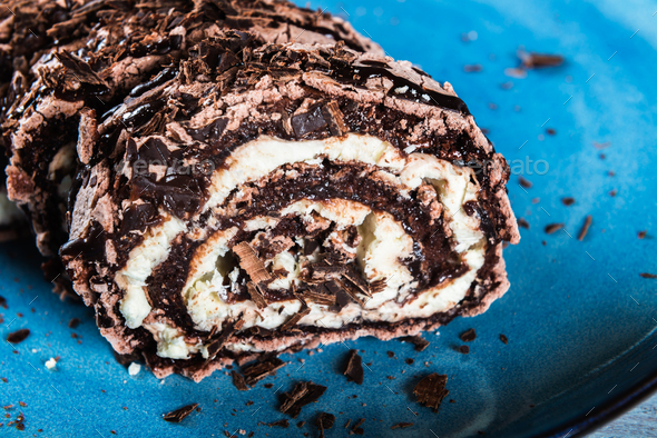 Belgian Chocolate Meringue Roulade Stock Photo by Manuta | PhotoDune