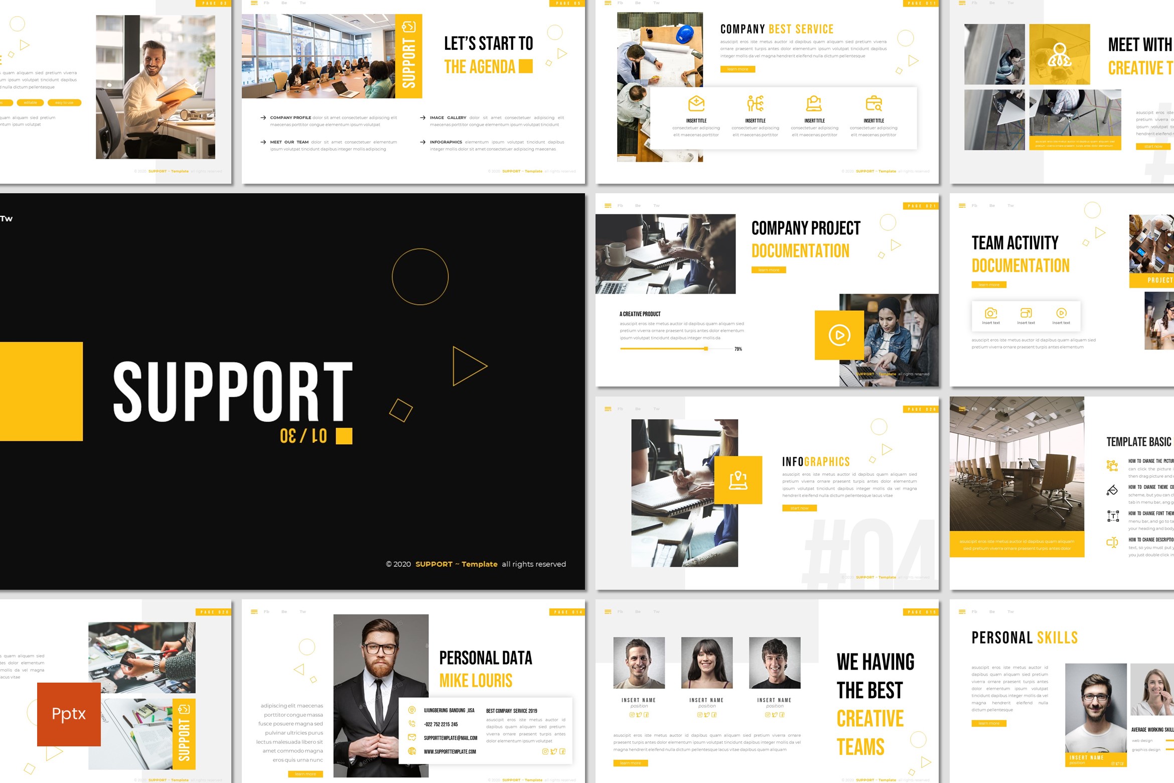 Support - Powerpoint Template, Presentation Templates | GraphicRiver