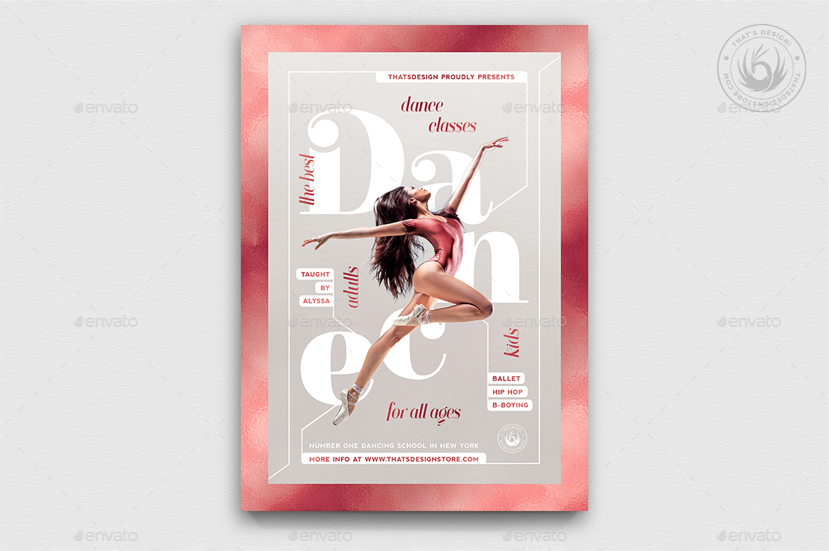 Dance Classes Flyer Template V4, Print Templates | GraphicRiver