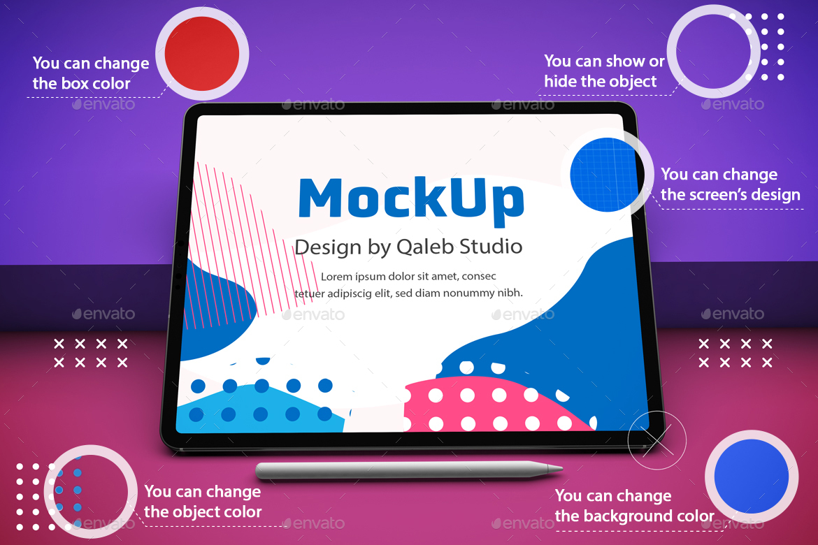 Abstract Tablet Pro V.2 Mockup, Graphics | GraphicRiver