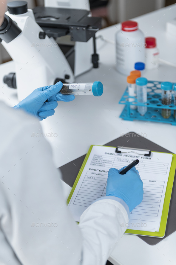 Sample Preparation for Pesticide Testing in Laboratory Stock Photo by ...