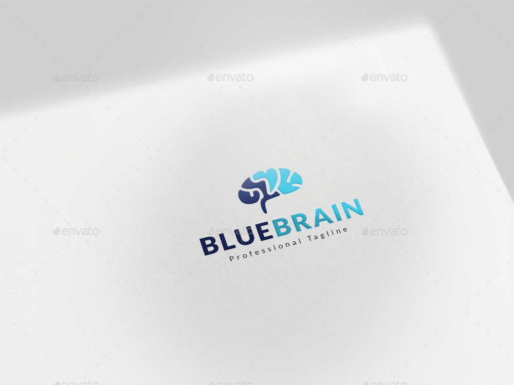 Blue Brain Logo Template by TheCreativeAsif | GraphicRiver