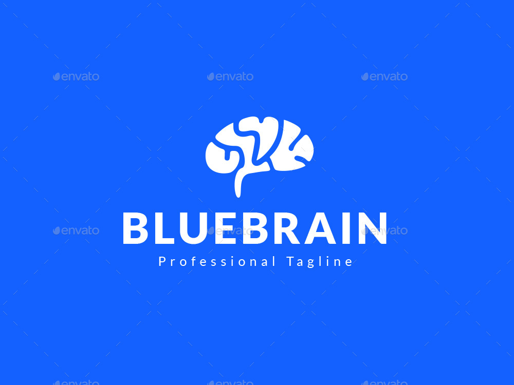Blue Brain Logo Template by TheCreativeAsif | GraphicRiver