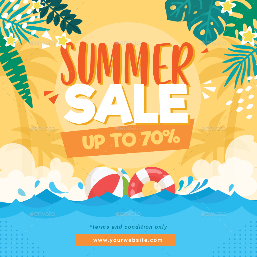 Summer Sale Flyer, Print Templates | GraphicRiver