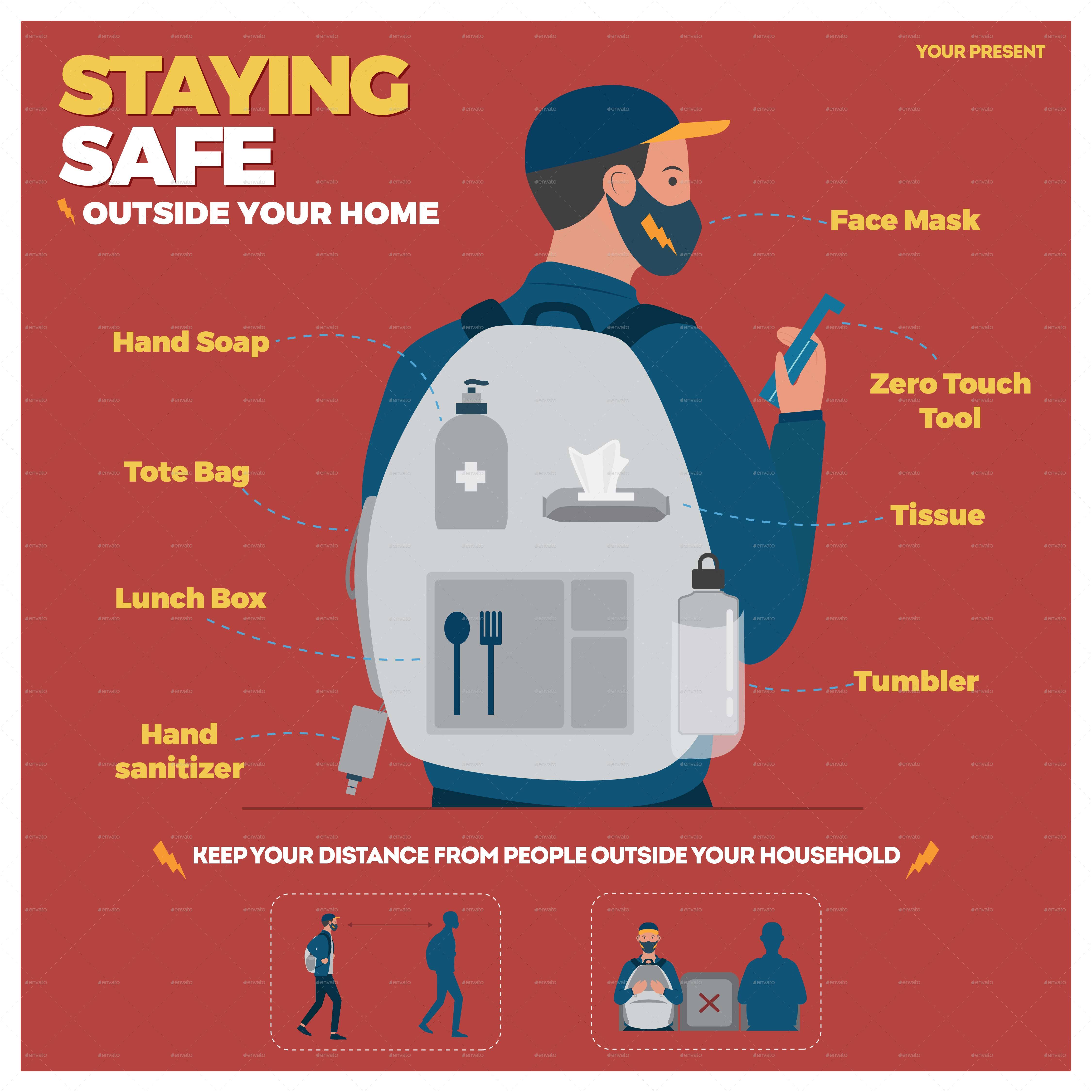 Staying Safe Outside Flyer, Print Templates | GraphicRiver