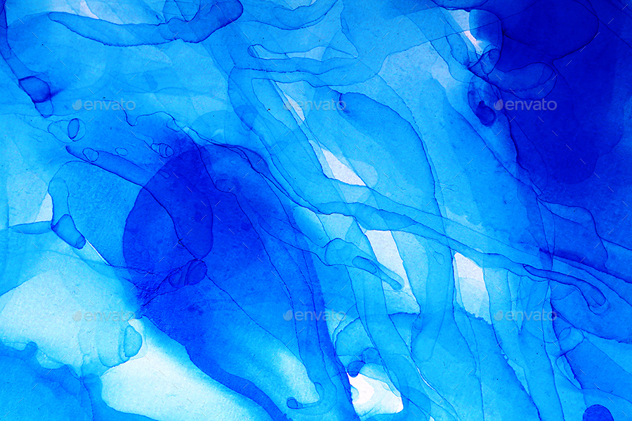 Blue Ink Painting Art Abstract backgrounds, Graphics | GraphicRiver