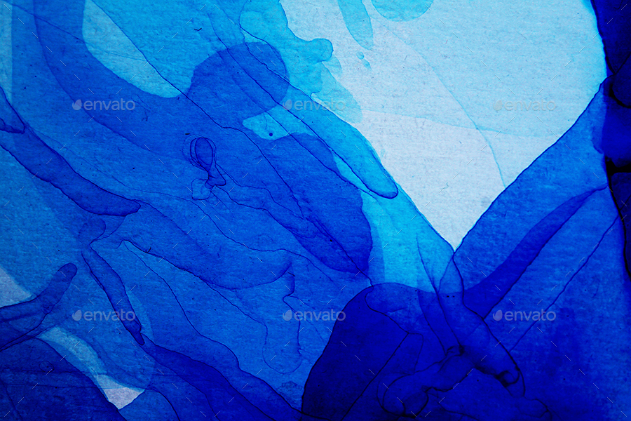 Blue Ink Painting Art Abstract backgrounds, Graphics | GraphicRiver