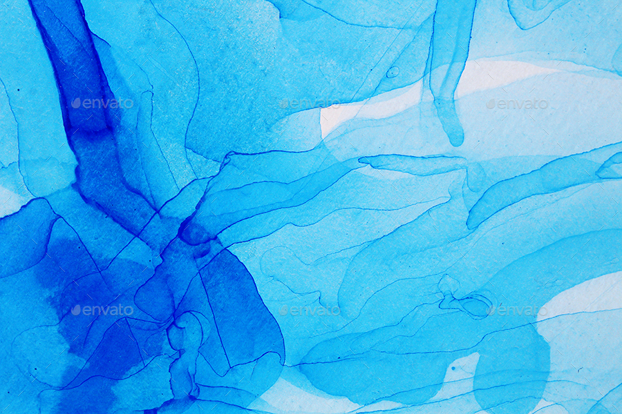 Blue Ink Painting Art Abstract backgrounds, Graphics | GraphicRiver