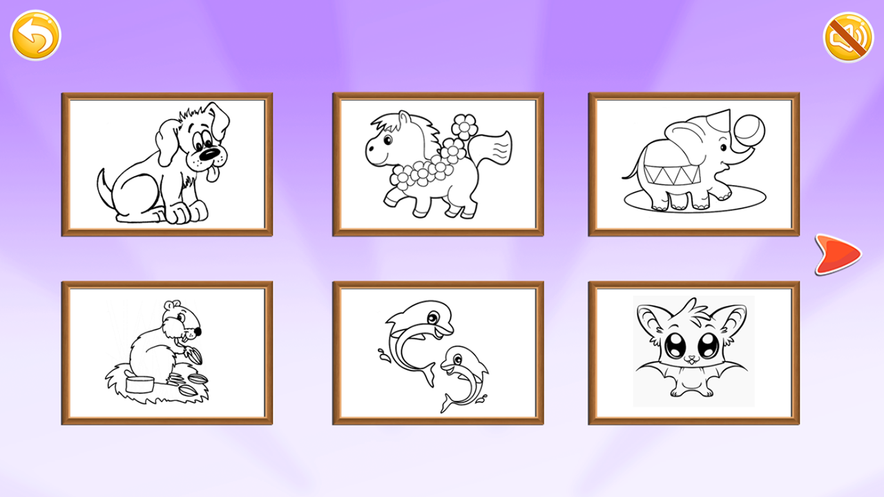Cartoon Coloring for Kids - Animals - HTML5 Construct 2 & 3 Game with ...